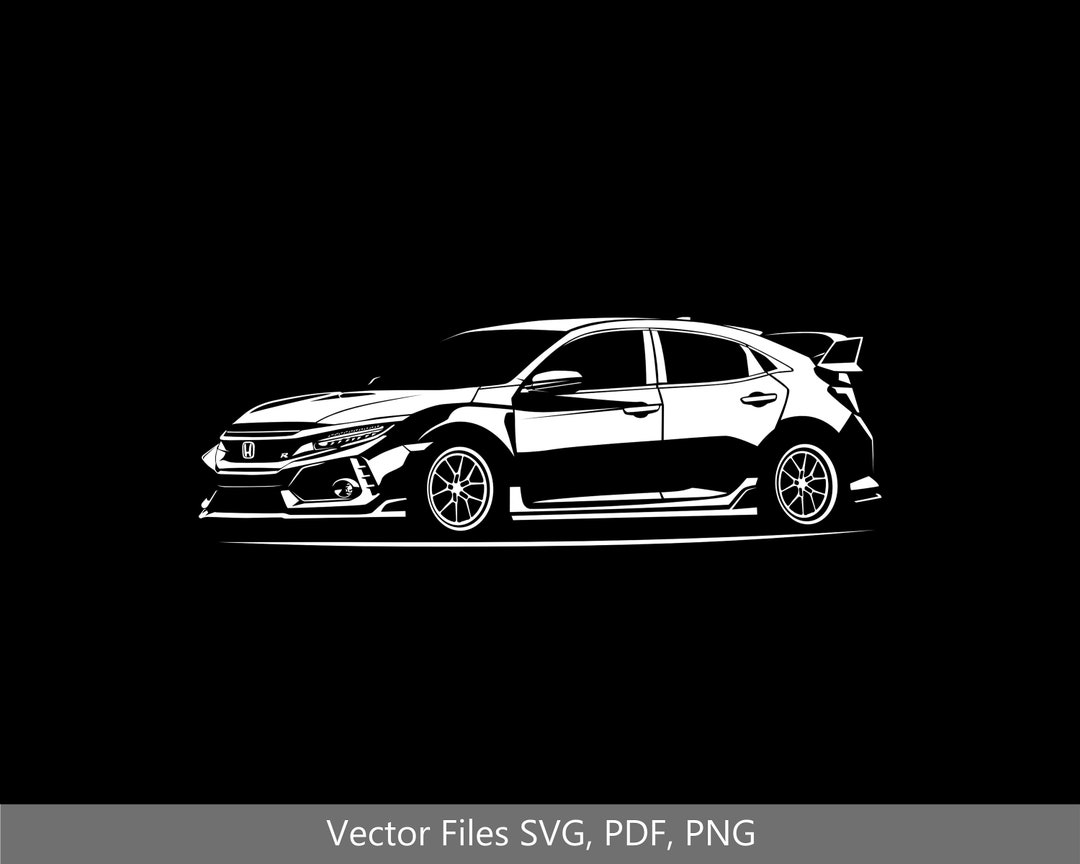 Civic Type R Silhouette Vector Graphic Clipart for Cricut Png Pdf Svg ...