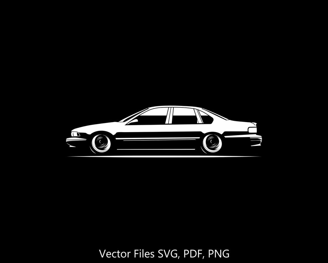 1996 Impala SS Car Svg Clipart Vector Clip Art Graphics Image Cut for ...