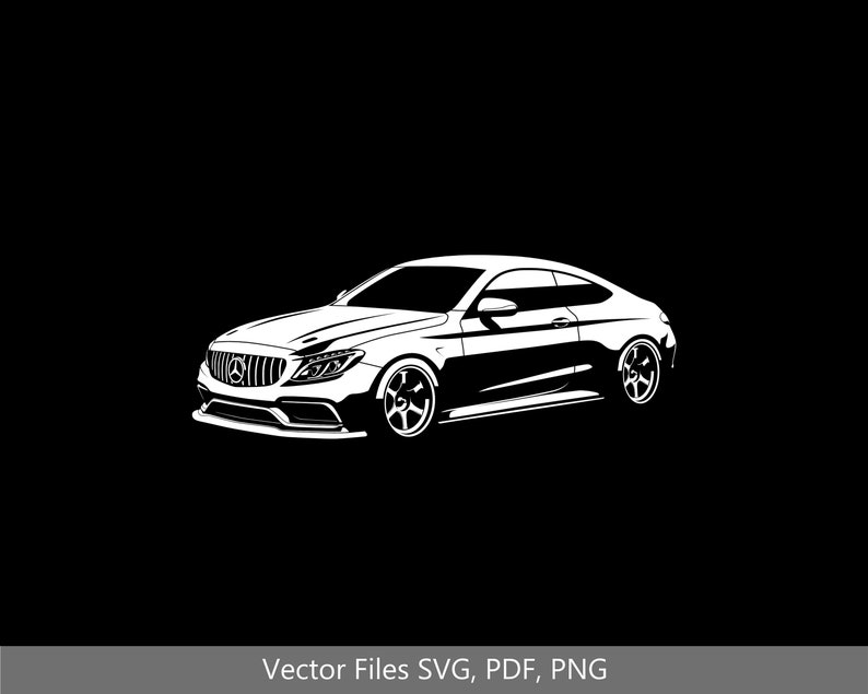 AMG C63 Silueta Vector Gráfico Clipart para Cricut / png / pdf / svg - Etsy México