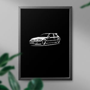 Civic EK9 Silhouette Vector Graphic Clipart for Cricut Png Pdf Svg - Etsy