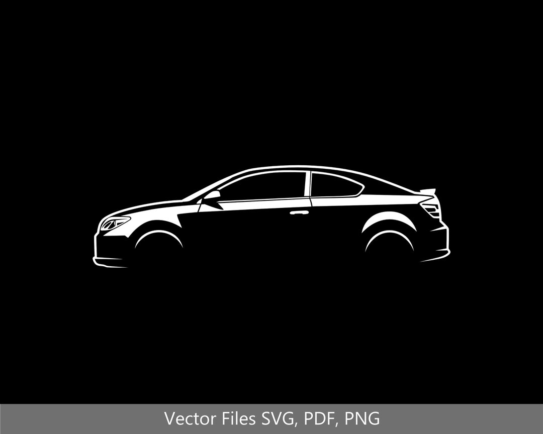 Car Silhouette Svg 2006 Scion TC - Etsy