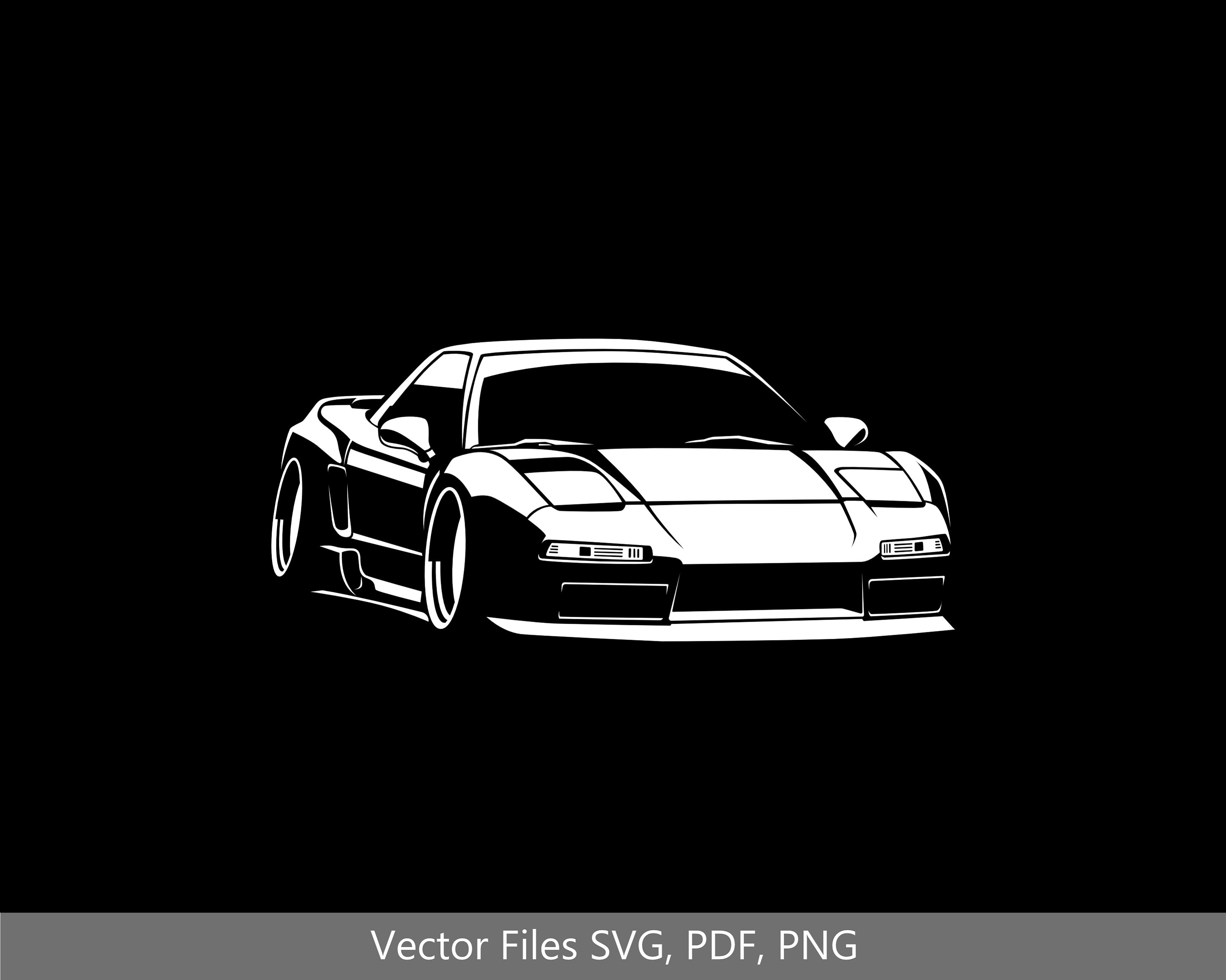 NSX Silhouette Vector Graphic Clipart for Cricut Png Pdf Svg (Download ...