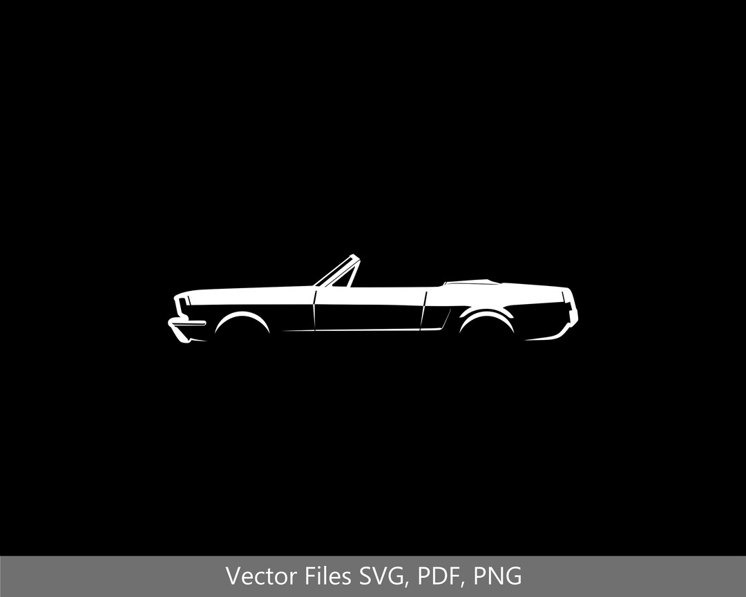 1965 Mustang Convertible Car Svg Clipart Vector Clip Art Graphics Image ...