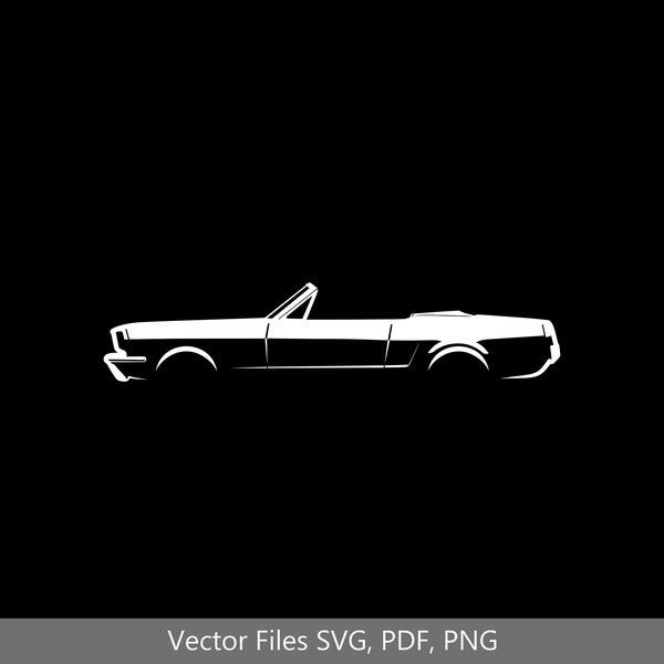 Mustang Convertible Svg - Etsy