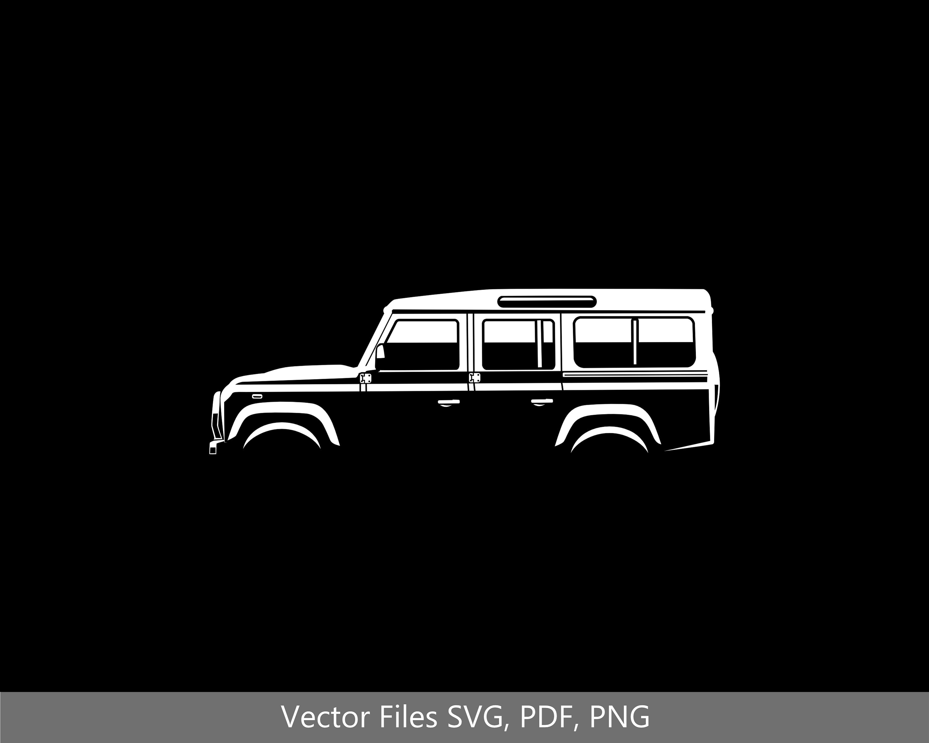 Defender D110 Car Svg Clipart Vector Clip Art Graphics Image Cut for ...