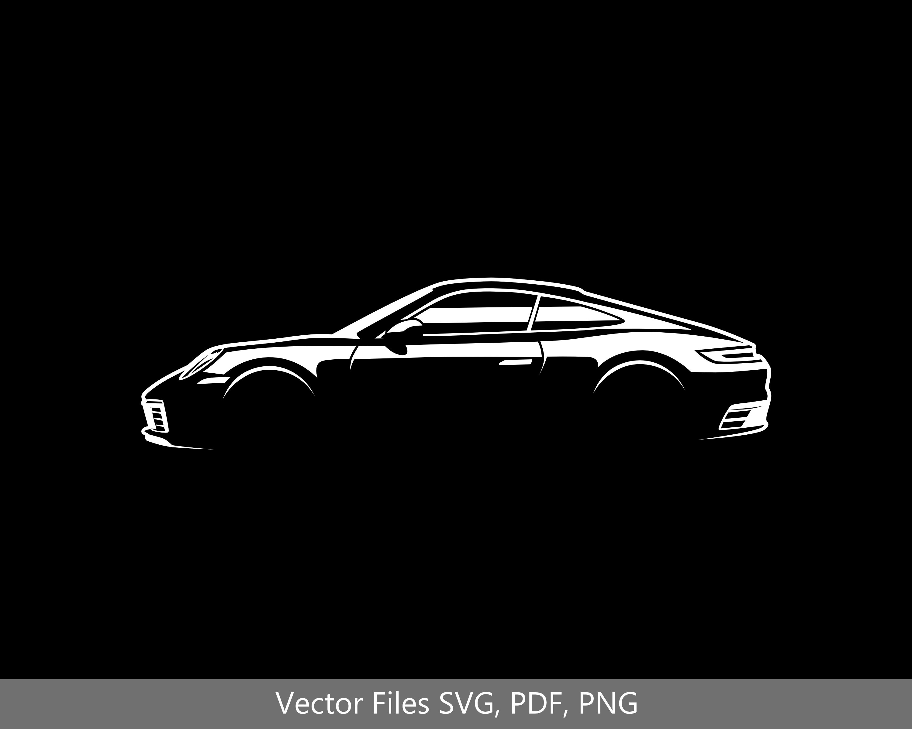 911 Carrera Silhouette Vector Graphic Clipart for Cricut Png Pdf Svg - Etsy