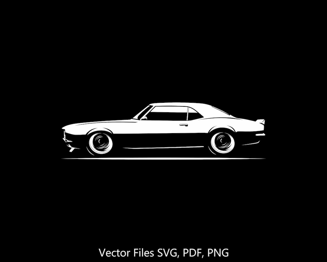 1968 Camaro SS Car Svg Clipart Vector Clip Art Graphics Image Cut for ...