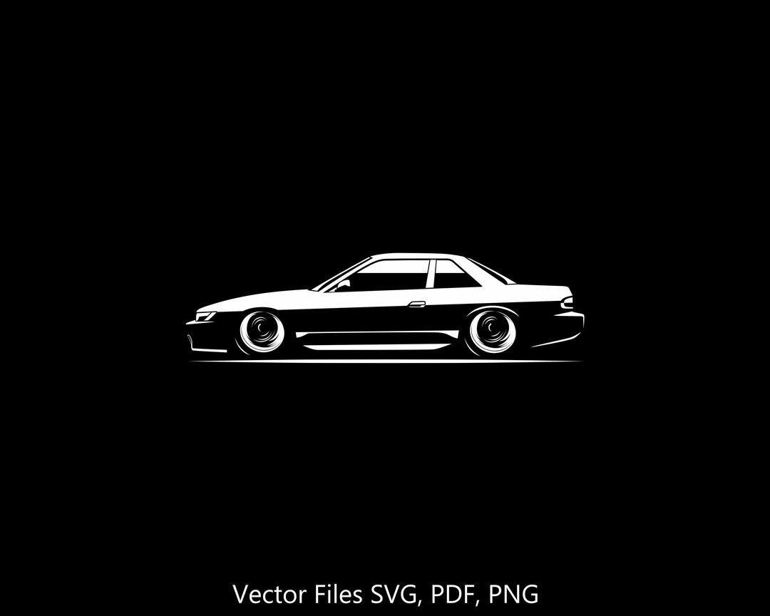 1993 240SX Silvia S13 Car Svg Clipart Vector Clip Art Graphics Image ...