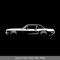 Ford Mustang Fox Body Vector Svg - Cut File + Pdf Png Eps Dxf - Etsy