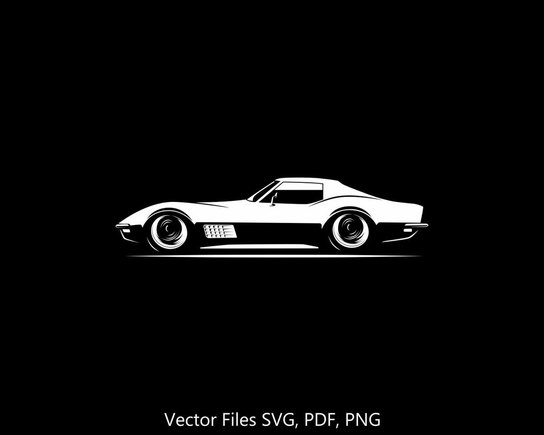 1968-1982 Corvette C3 Car Svg Clipart Vector Clip Art Graphics Image ...