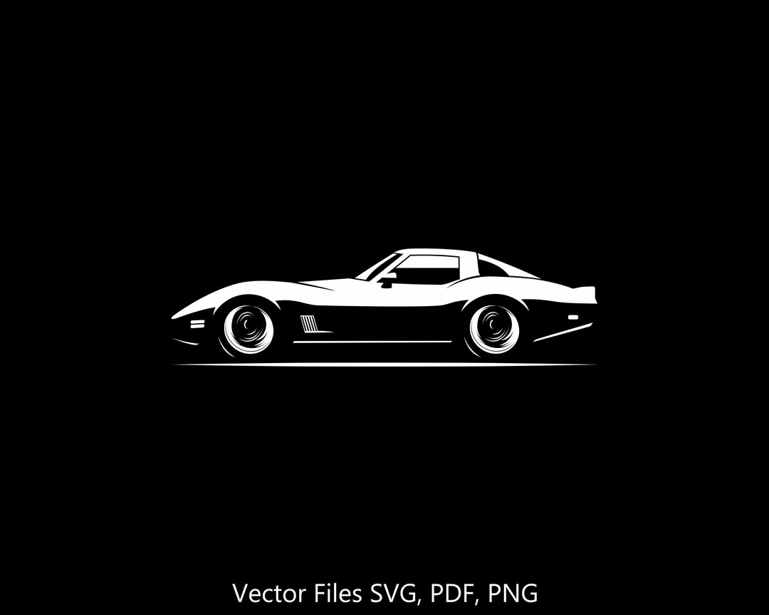 1980 Corvette C3 Car Svg Clipart Vector Clip Art Graphics Image Cut for ...