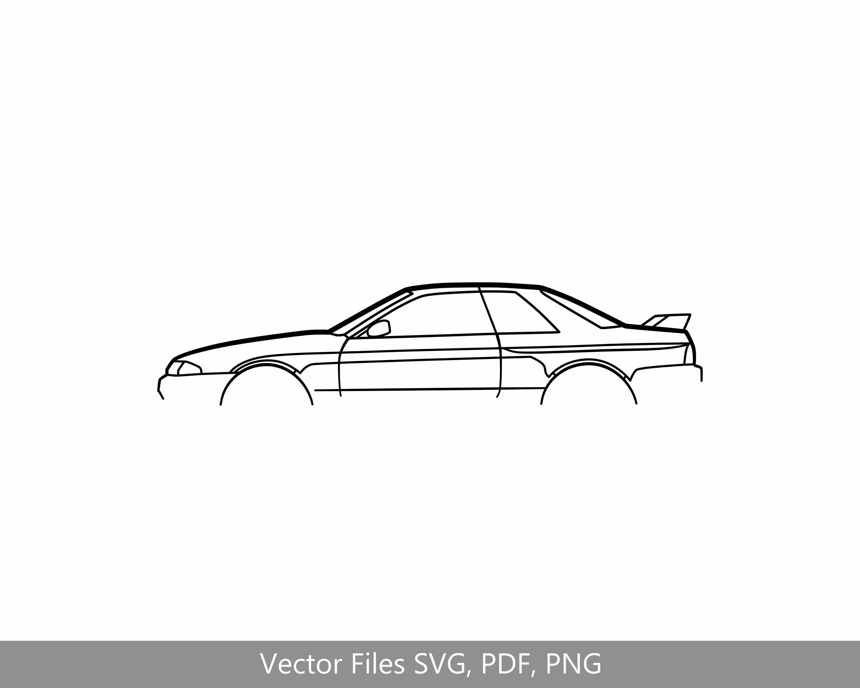 R32 GT-R Silhouette Vector Graphic Clipart for Cricut Png Pdf Svg - Etsy