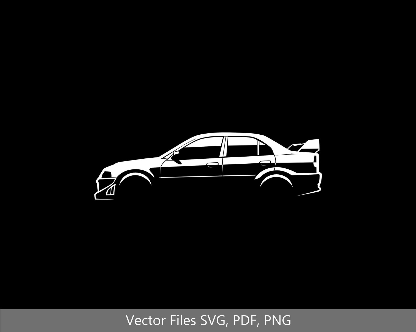 Lancer EVO 6 Car Svg Clipart Vector Clip Art Graphics Image Cut for ...