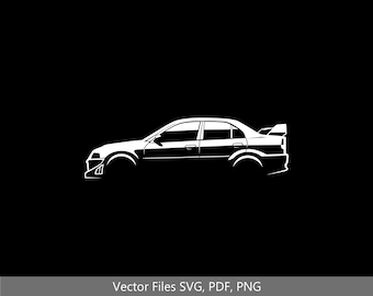 Lancer EVO 6 Silhouette Vector Graphic Clipart for Cricut - Etsy