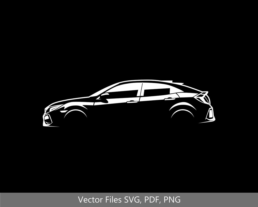 Civic FK7 Silhouette Vector Graphic Clipart for Cricut Png Pdf Svg - Etsy