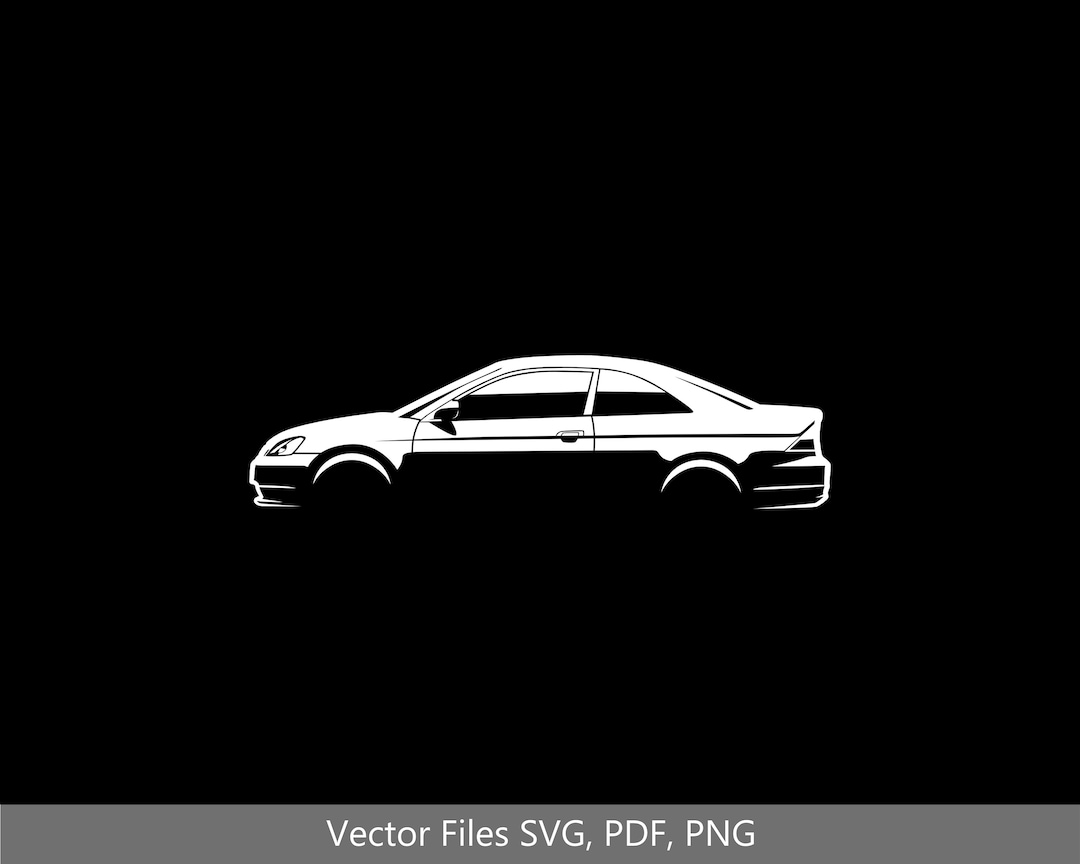 Civic Coupe 2003 7th Gen Car Svg Clipart Vector Clip Art Graphics Image ...