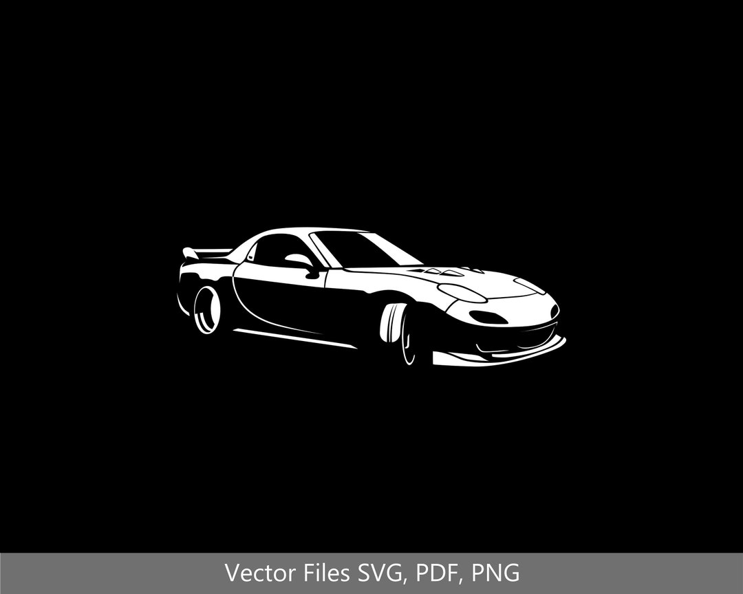 FD RX7 Silhouette Vector Graphic Clipart for Cricut Png Pdf Svg - Etsy