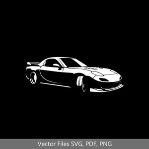FD RX7 Silhouette Vector Graphic Clipart for Cricut Png Pdf Svg - Etsy