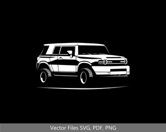 FJ Cruiser Car Silhouette SVG PNG for Cutting, Print, Cricut, Sticker ...