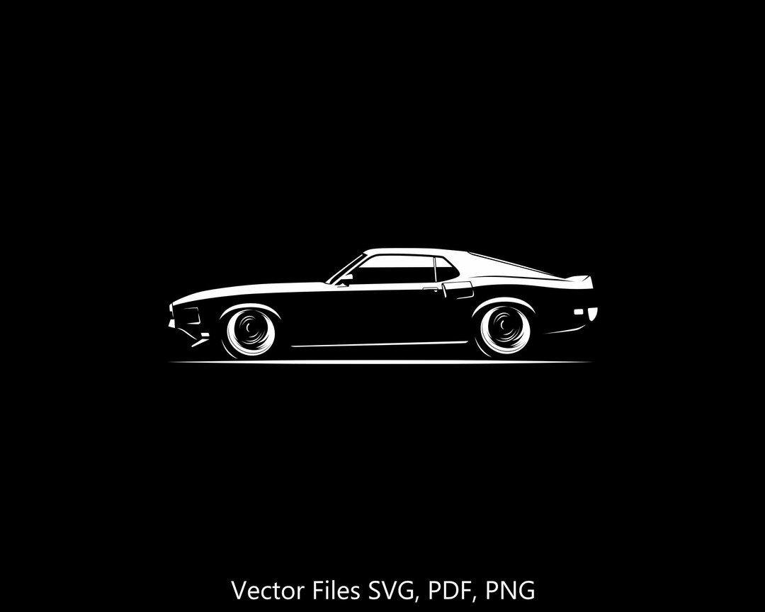 1969 Mustang Shelby GT350 Fastback Car Svg Clipart Vector Clip Art ...