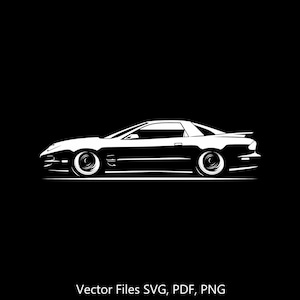 1998-2002 Trans AM WS6 Car Svg Clipart Vector Clip Art Graphics Image ...