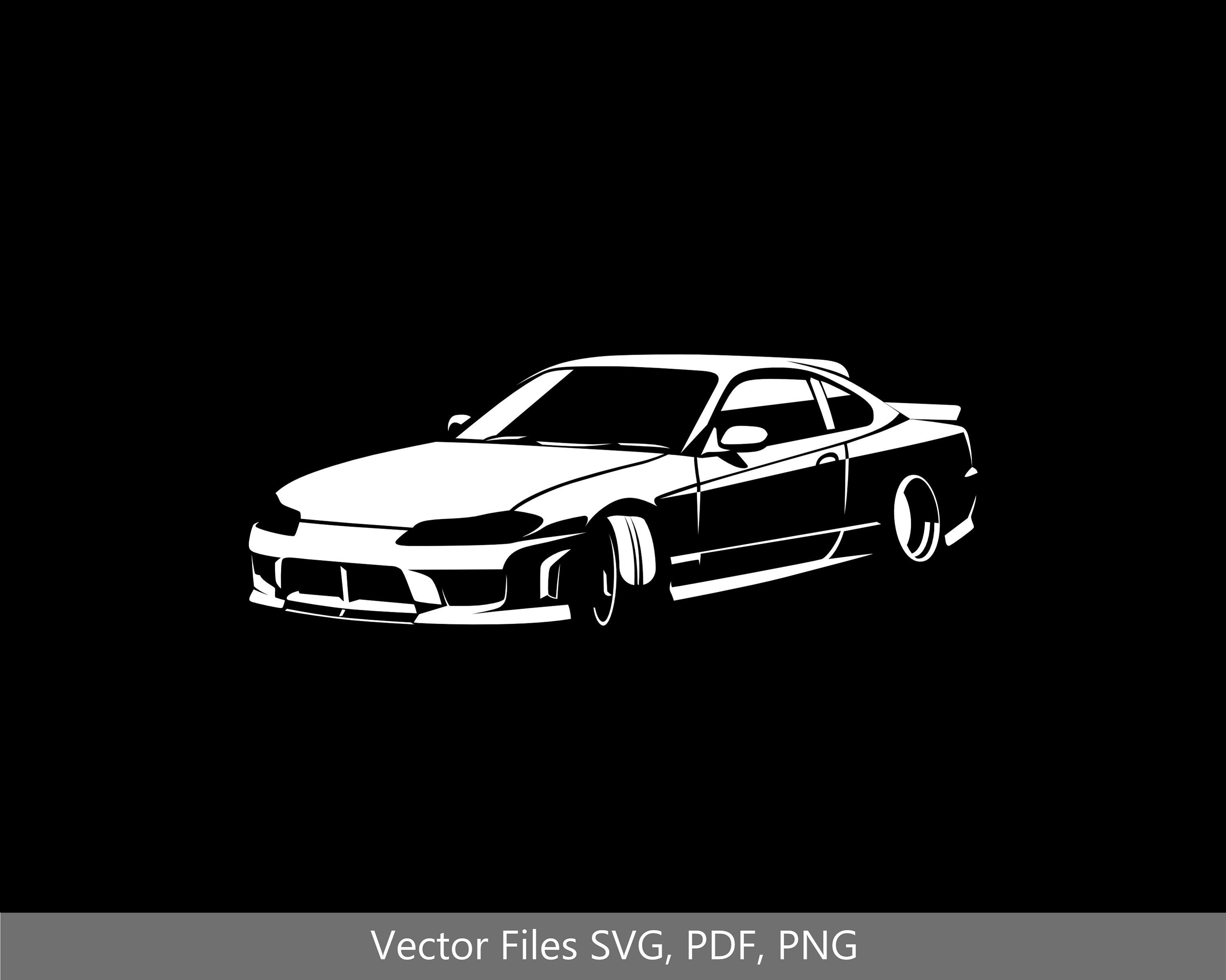 Silvia S15 Auto svg Clipart Vektor Clip Art Grafik Bild geschnitten für ...