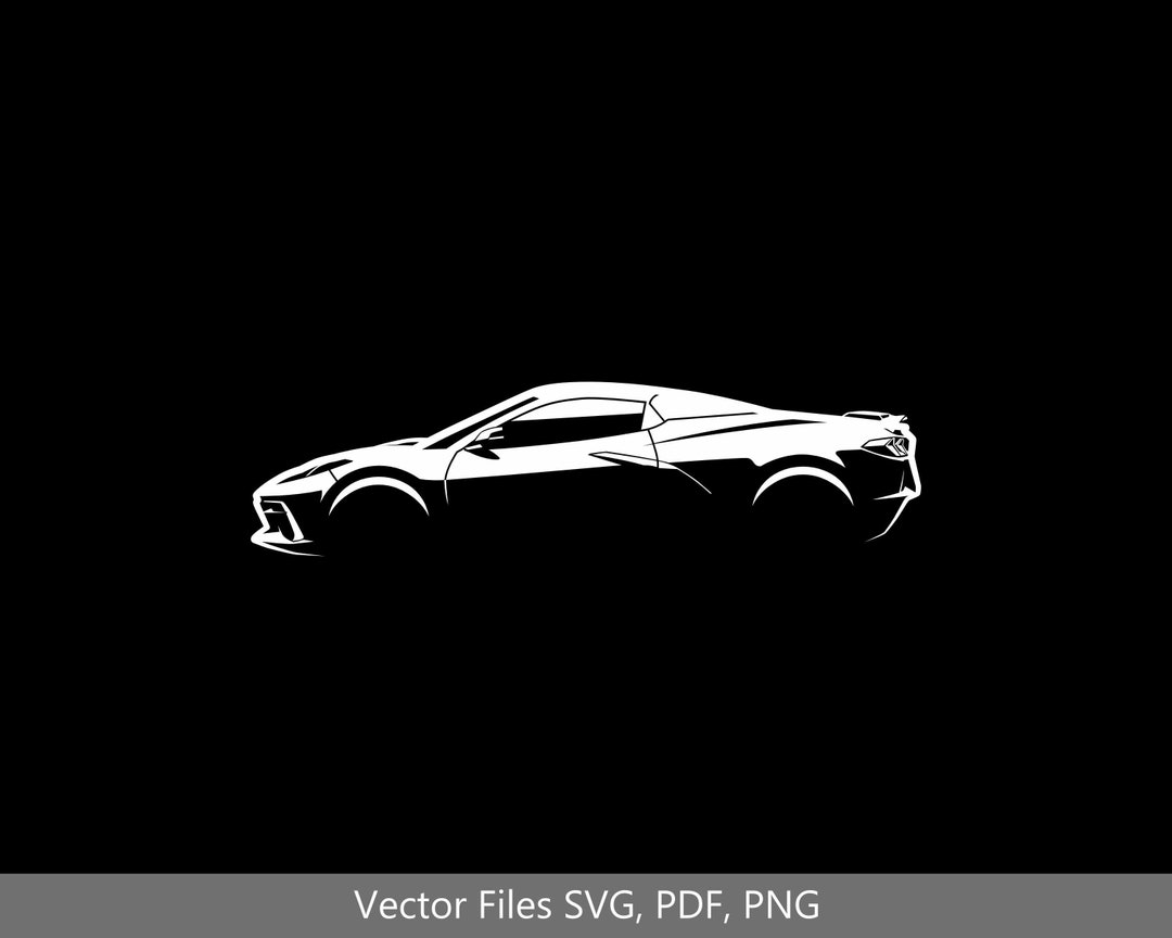 2020 C8 Car Svg Clipart Vector Clip Art Graphics Image Cut for Cricut ...