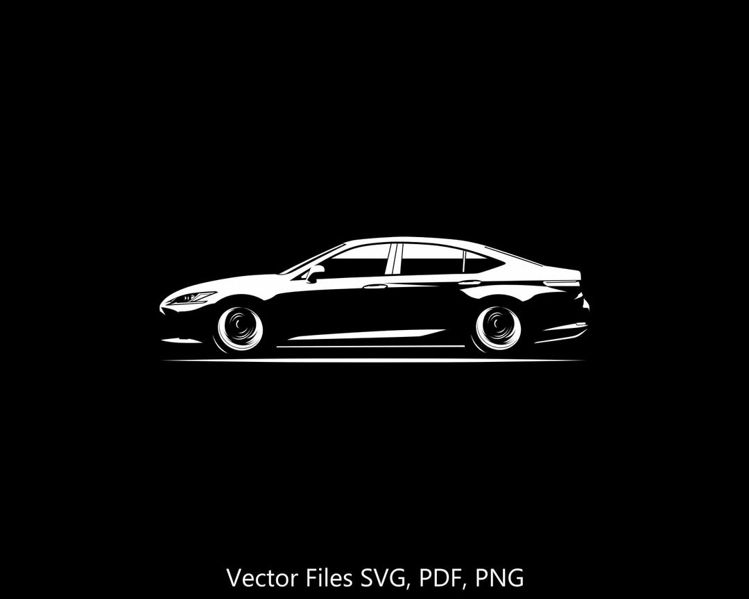 2024 ES 350 Sedan Car Svg Clipart Vector Clip Art Graphics Image Cut ...