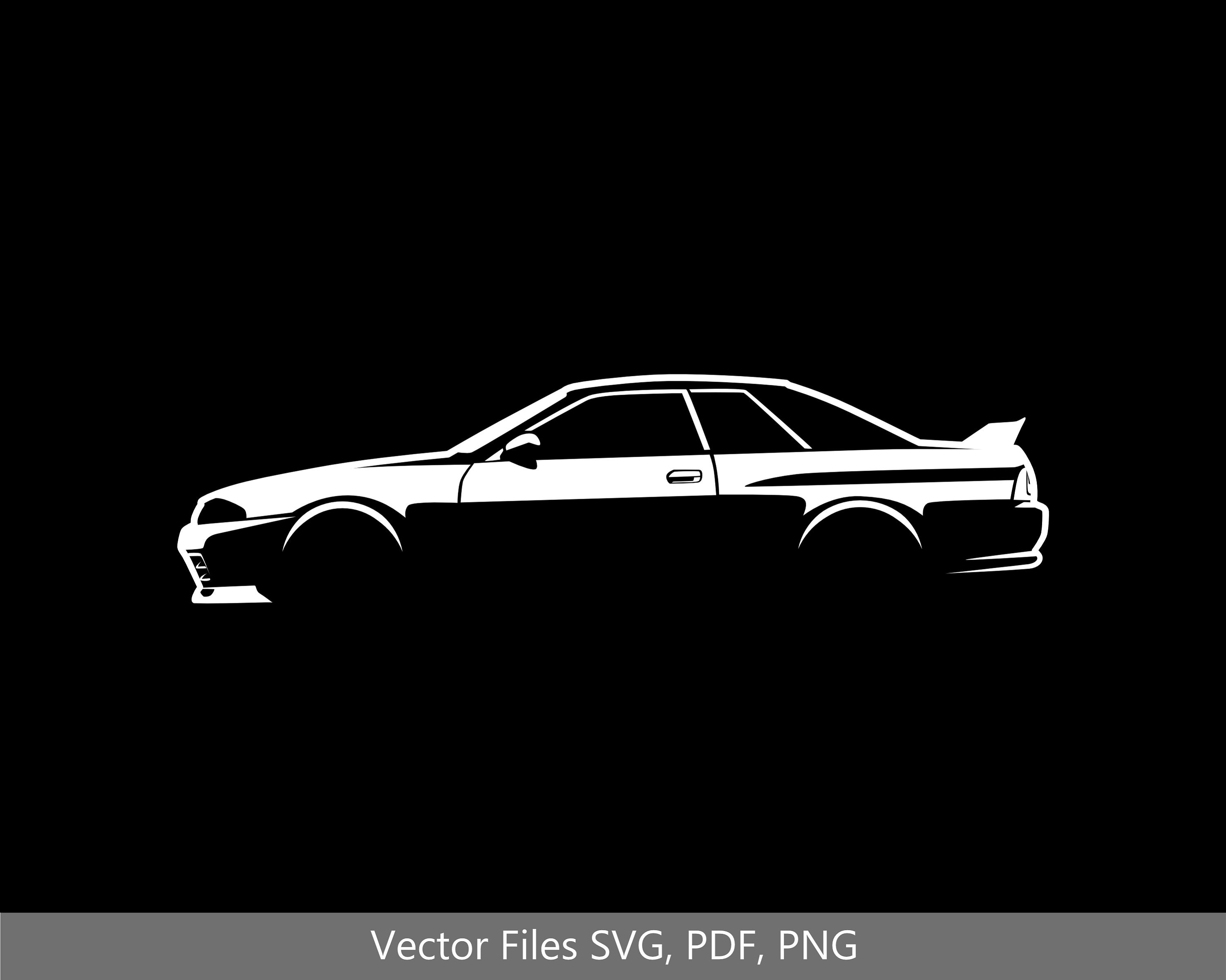 Skyline R32 Gtr Silhouette Vector Graphic Clipart for Cricut Png Pdf ...