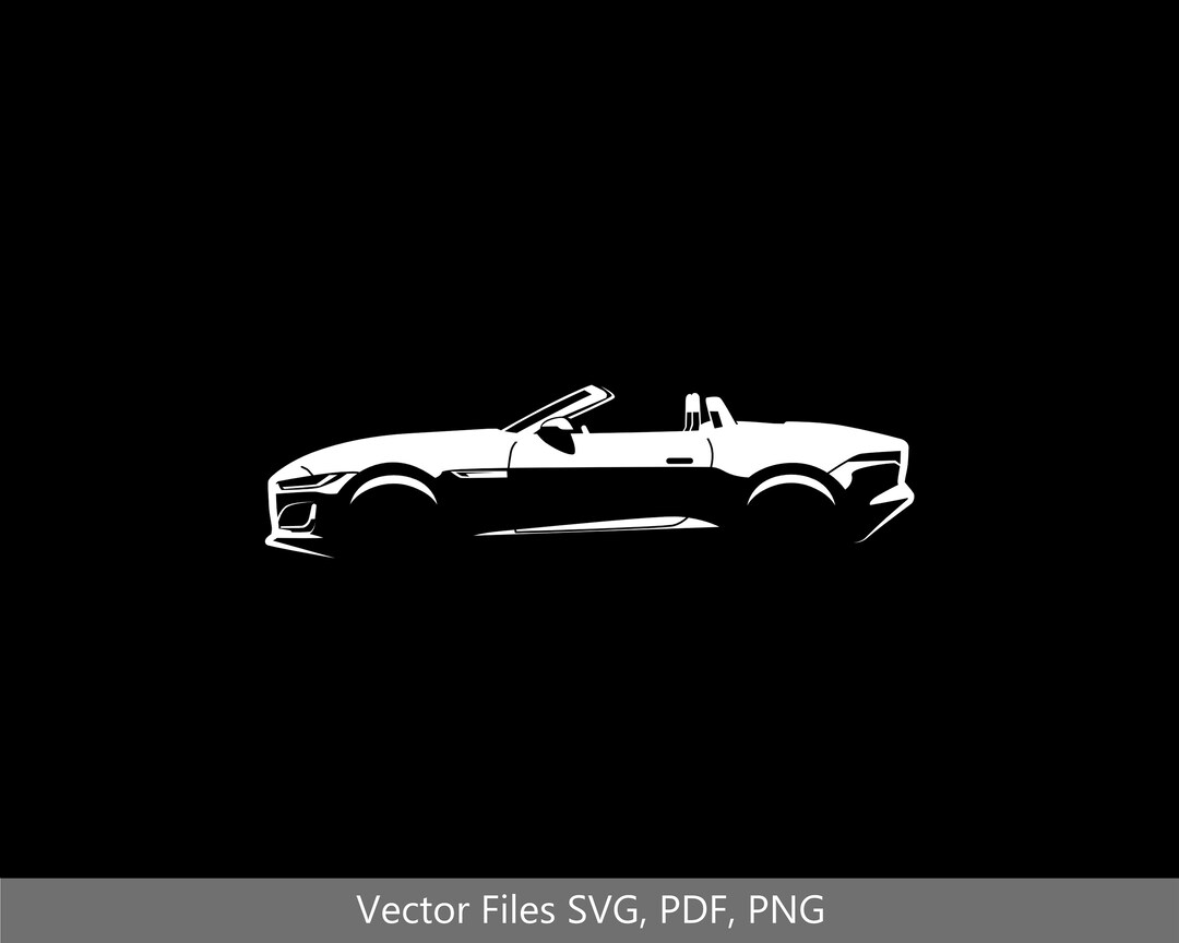 F Type Convertible Car Svg Clipart Vector Clip Art Graphics Image Cut ...