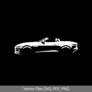 F Type Convertible Car Svg Clipart Vector Clip Art Graphics Image Cut ...