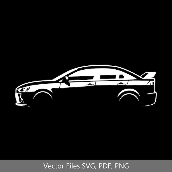 Lancer Evo X Silhouette - Etsy