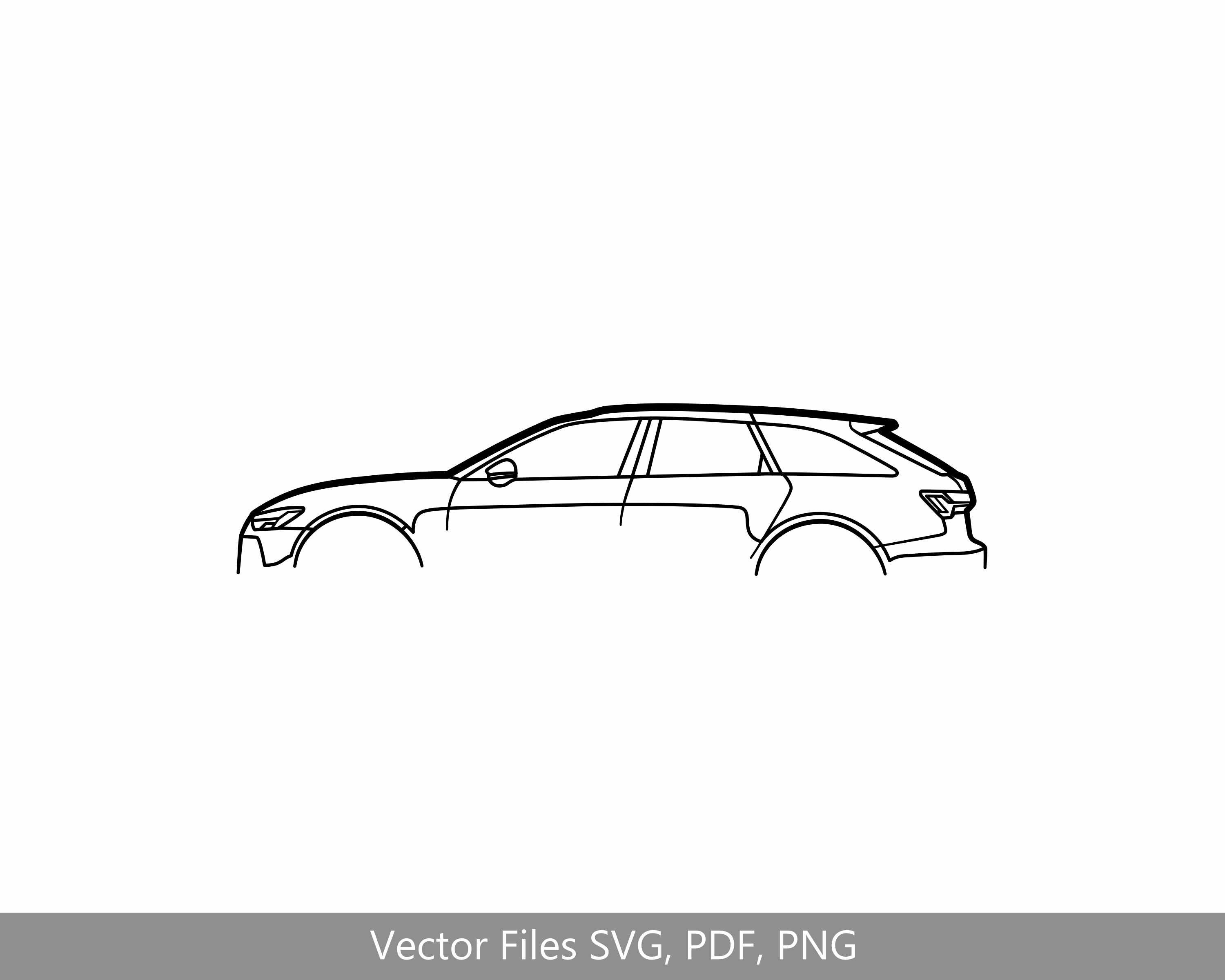2023 RS6 Silhouette Vector Graphic Clipart for Cricut Png Pdf Svg - Etsy