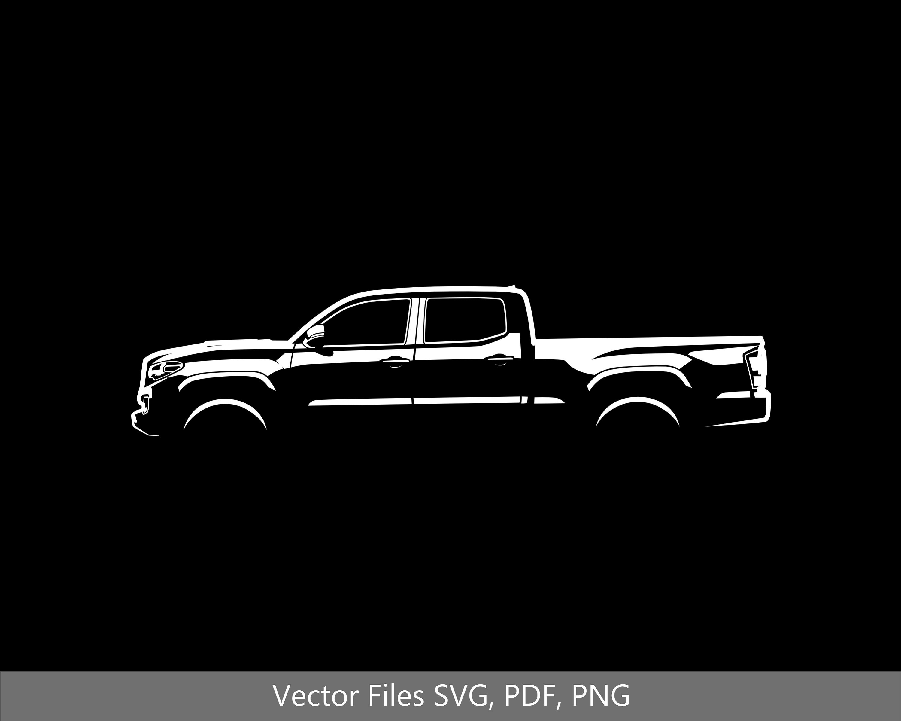 2018 Tacoma Trd Sport 4x4 Silhouette Vector Graphic Clipart for Cricut ...