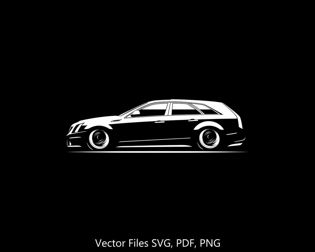 2011 CTS V Wagon Car Svg Clipart Vector Clip Art Graphics Image Cut for ...