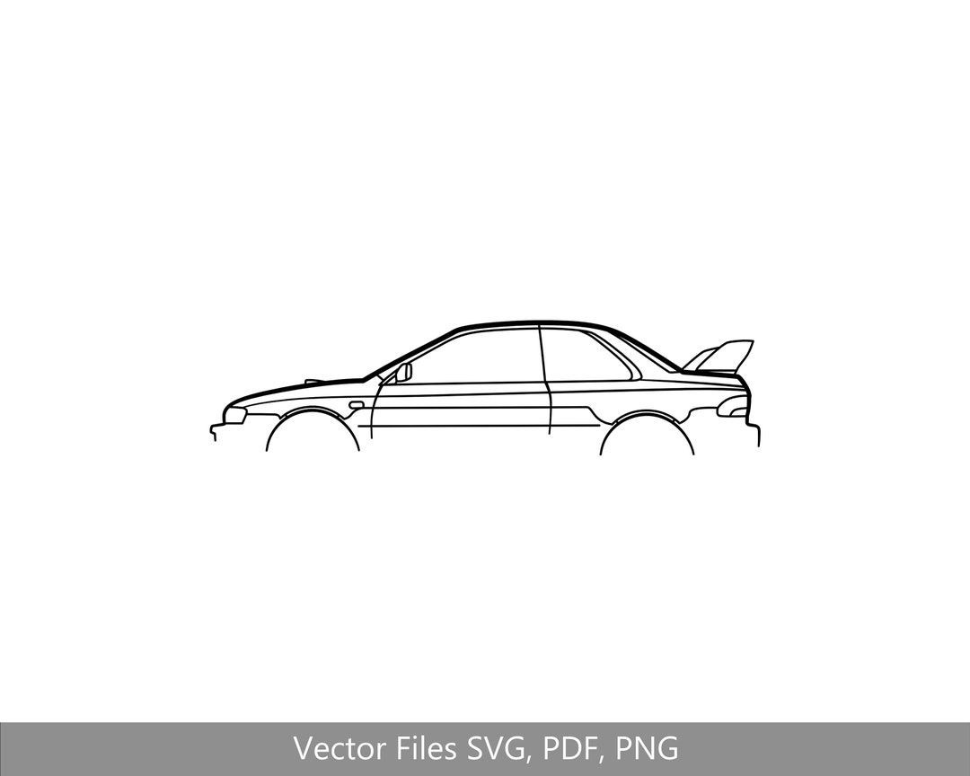 Impreza Coupe Car Svg Clipart Vector Clip Art Graphics Image Cut for ...