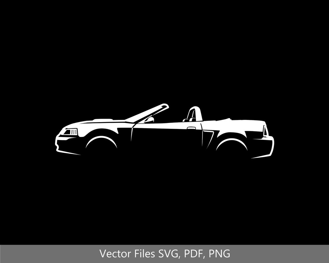 2002 Mustang GT Convertible Car Svg Clipart Vector Clip Art Graphics ...