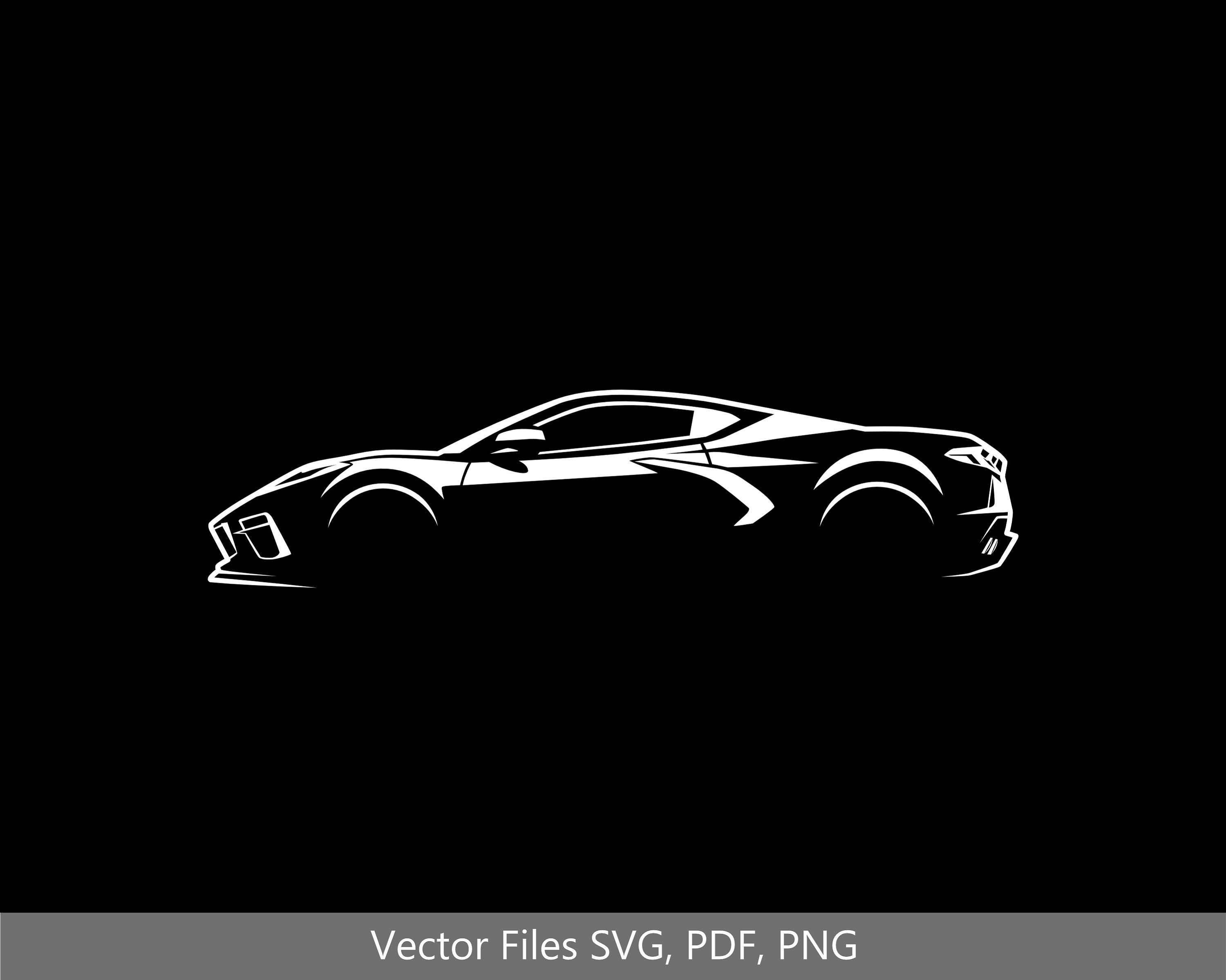 C8 Silhouette Vector Graphic Clipart for Cricut Png Pdf Svg - Etsy