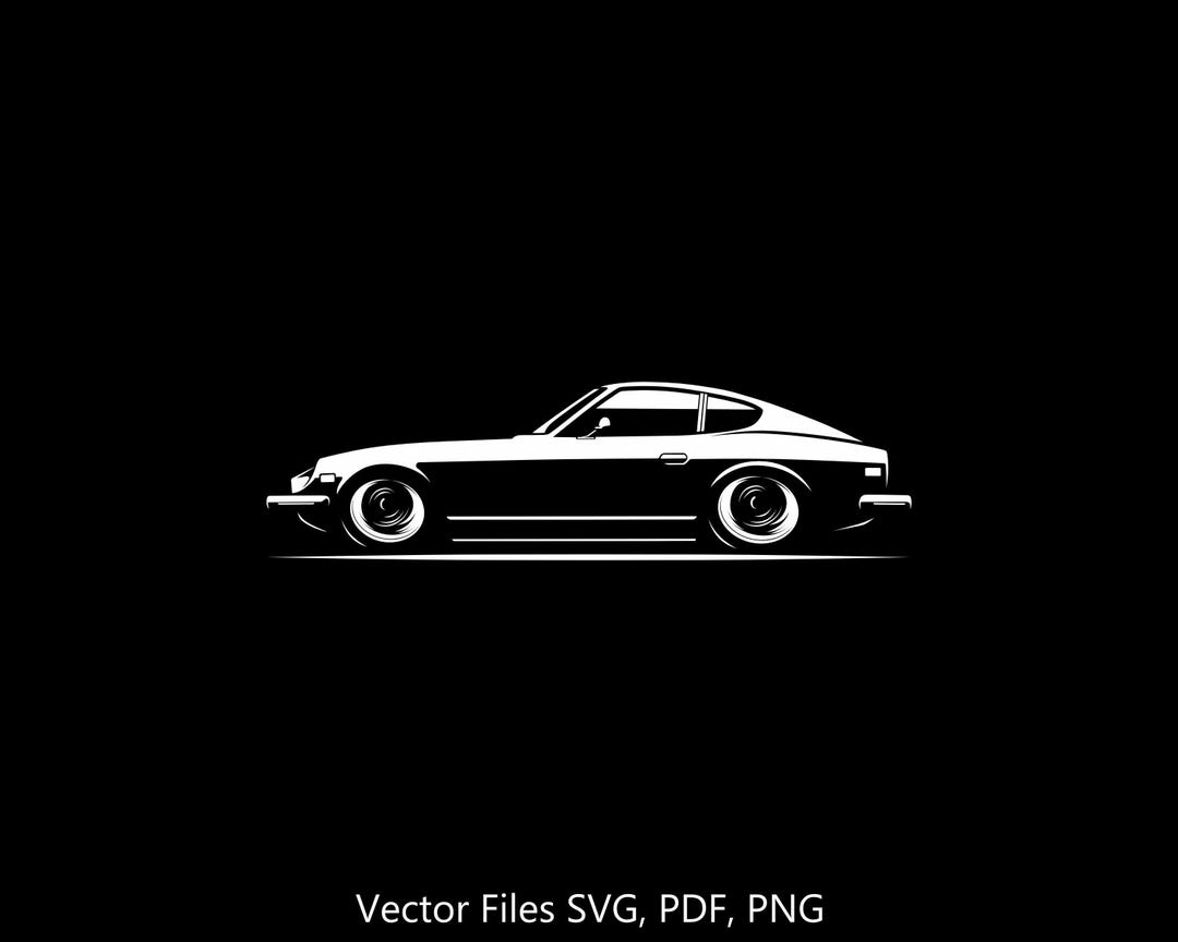 1970-73 240Z Car Svg Clipart Vector Clip Art Graphics Image Cut for ...