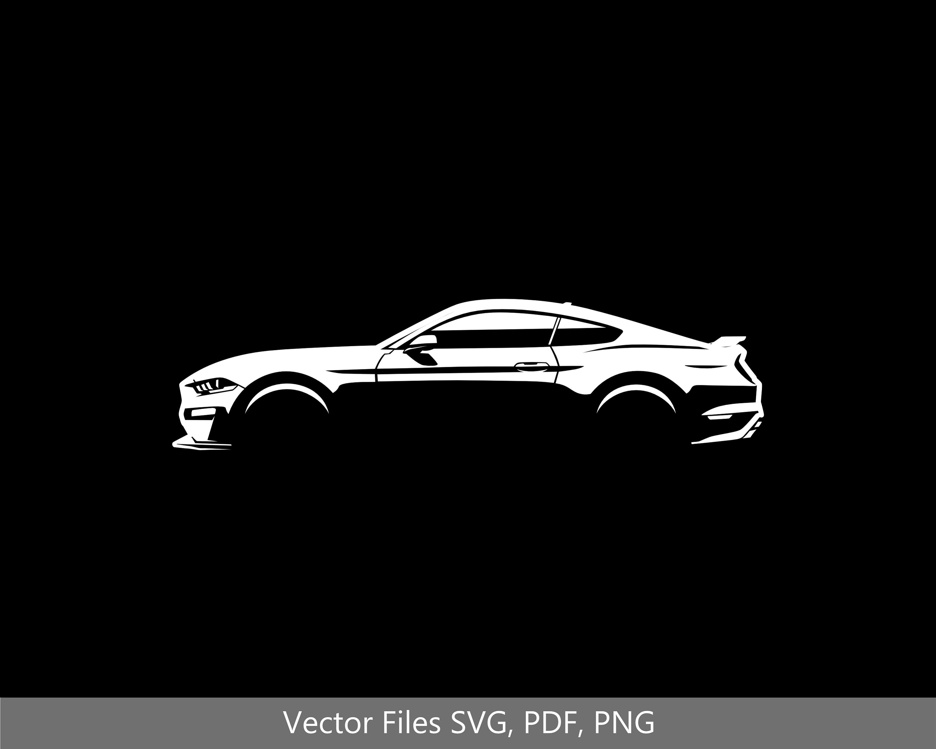 2021 Mustang GT Silhouette Vector Graphic Clipart for Cricut Png Pdf ...