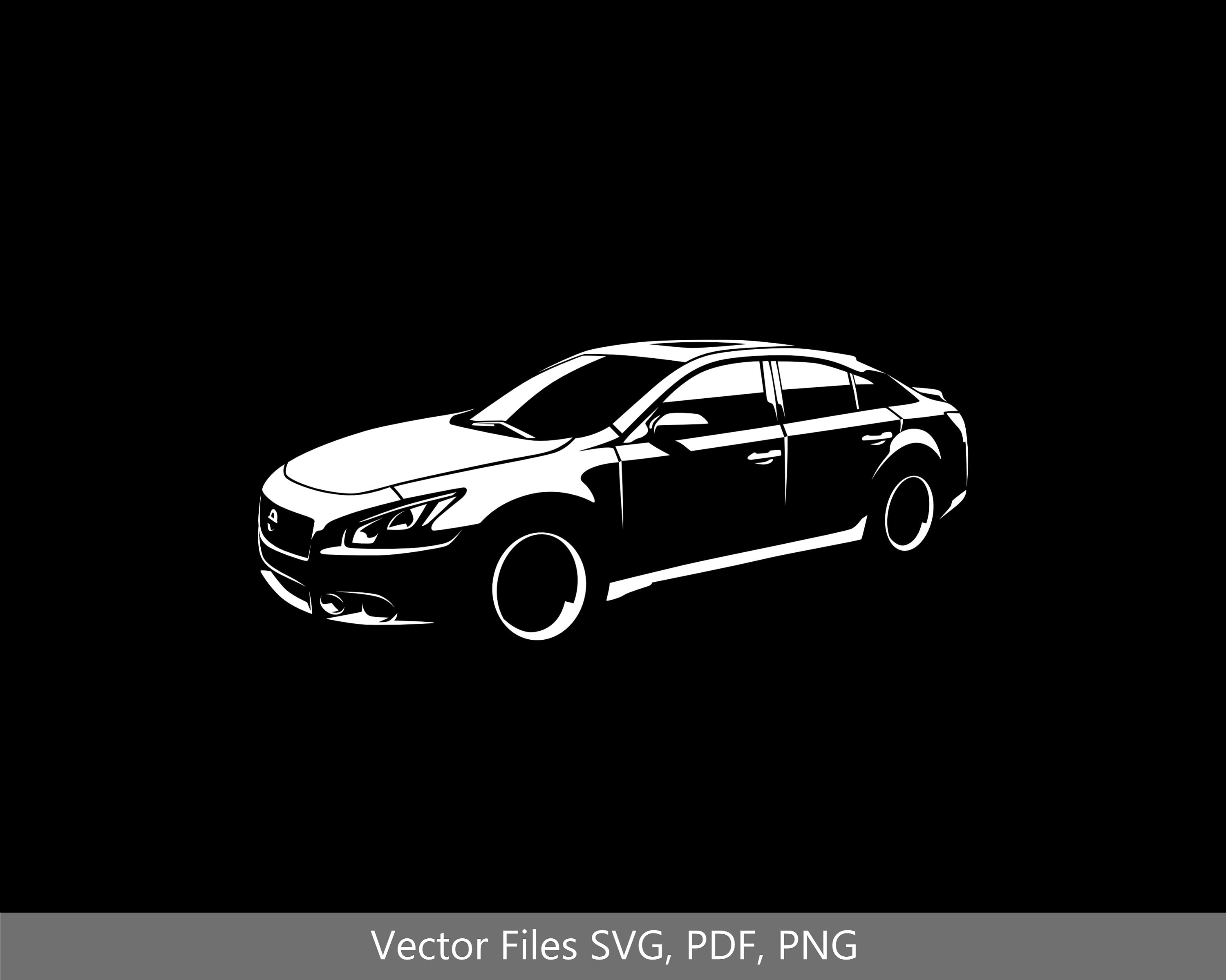 Maxima 7th Gen Silhouette Vector Graphic Clipart for Cricut Png Pdf Svg ...