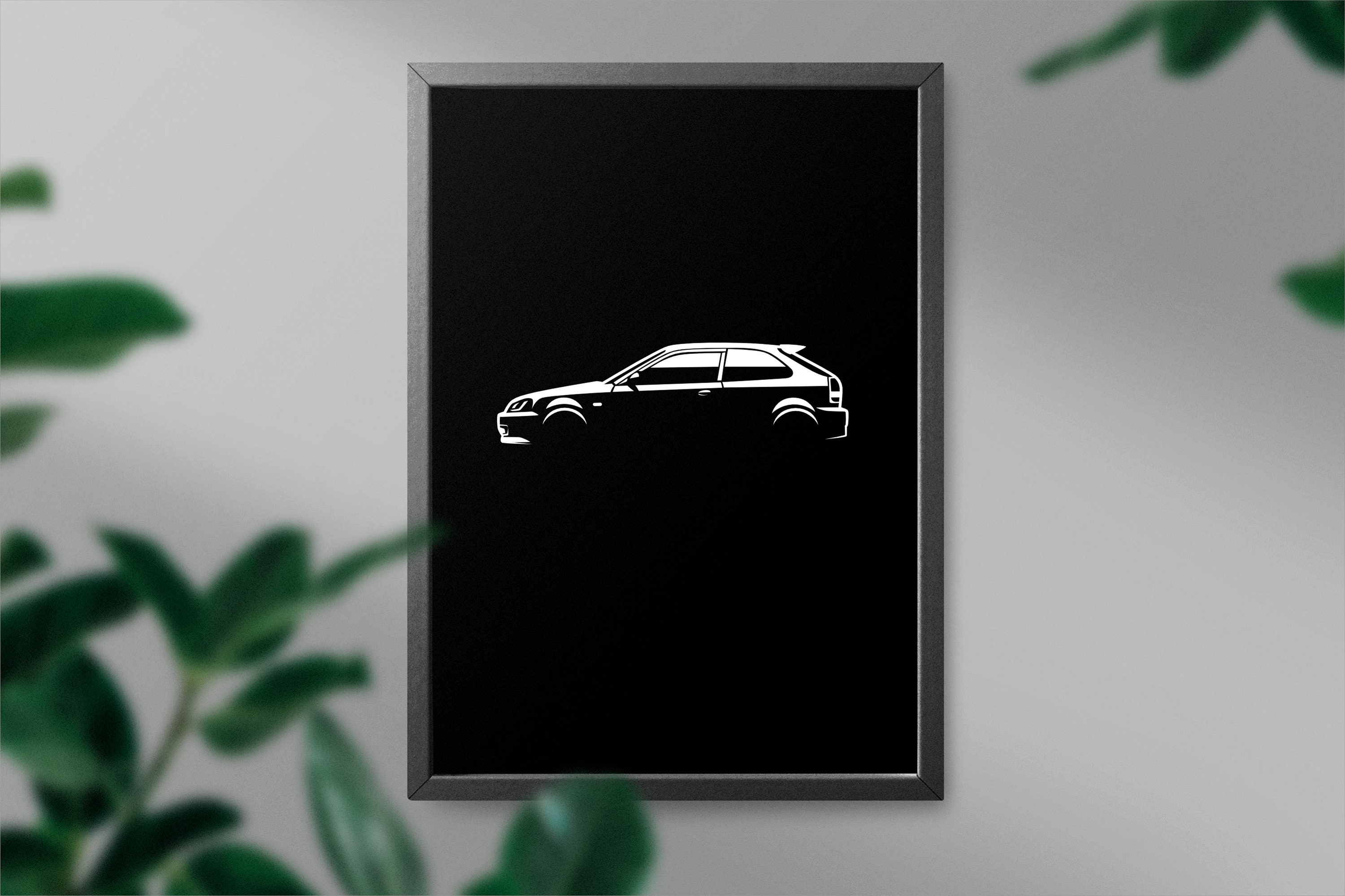 Civic EK Hatch Car Svg Clipart Vector Clip Art Graphics Image Cut for ...