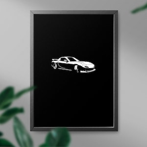 FD RX7 Silhouette Vector Graphic Clipart for Cricut Png Pdf Svg - Etsy