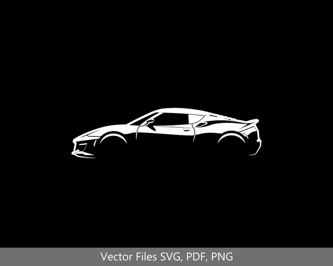 Car Silhouette Vector Graphic Clipart for Cricut Png Pdf Svg Evora 410 ...