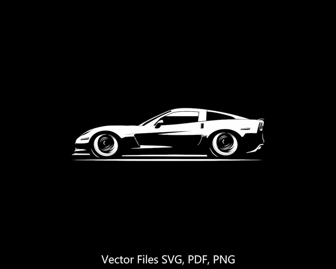 2005-2013 Corvette C6 Car Svg Clipart Vector Clip Art Graphics Image Cut for Cricut, Silhouette ...