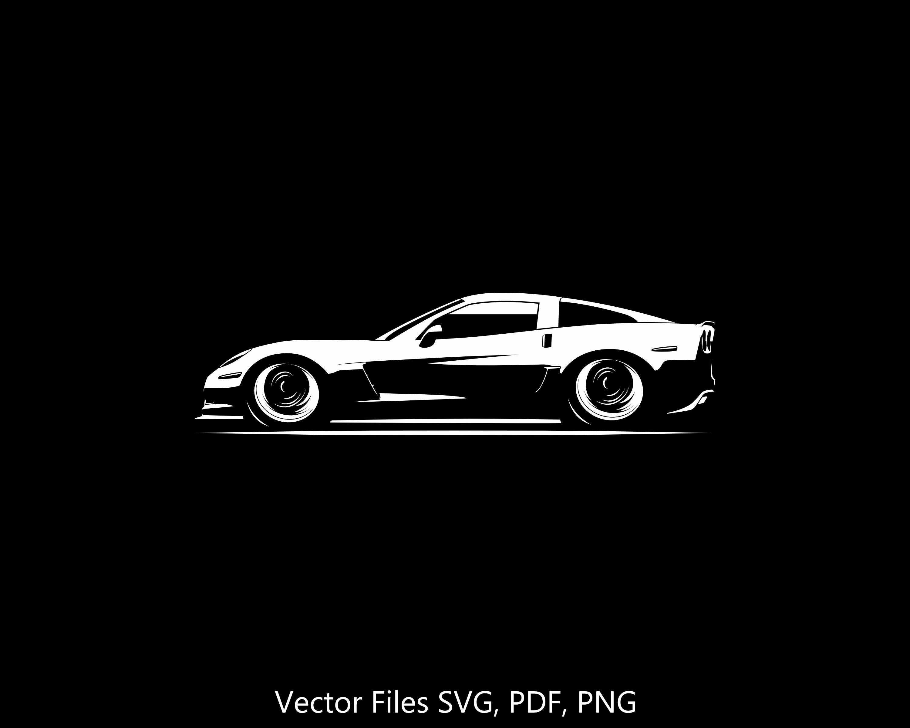 2005-2013 Corvette C6 Car Svg Clipart Vector Clip Art Graphics Image ...