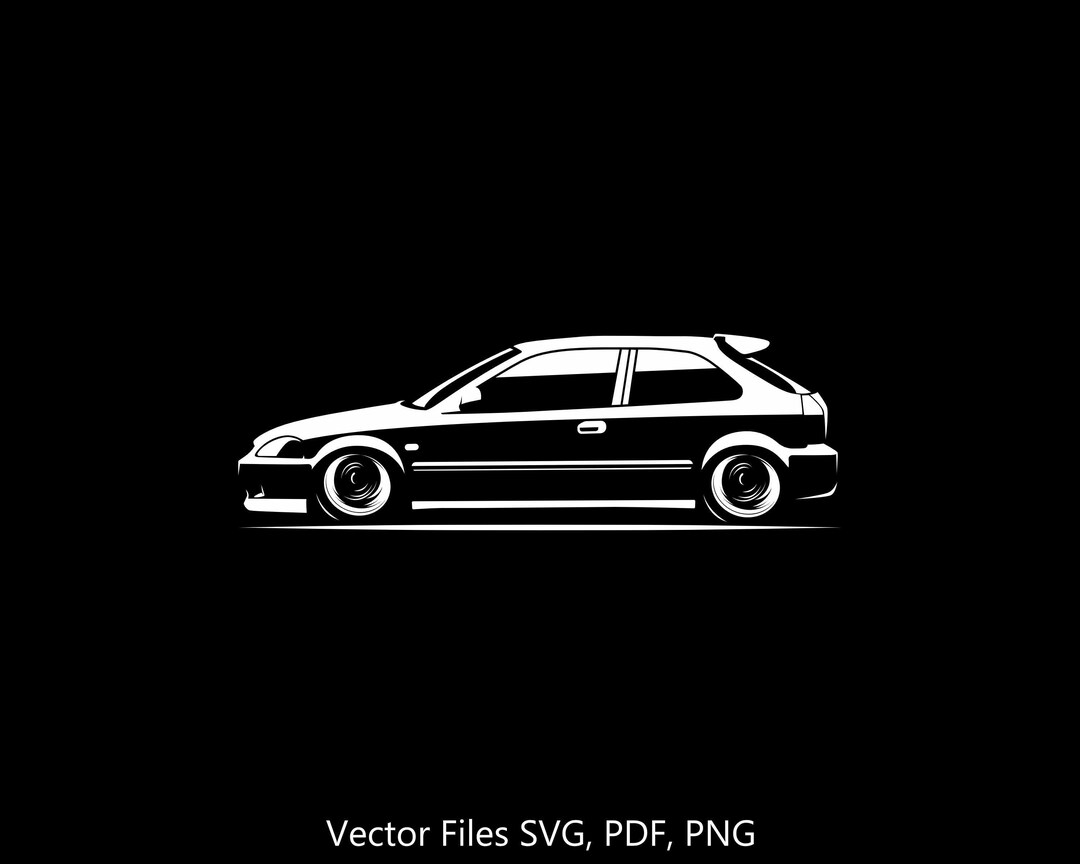 1997 Civic EK9 Type R Car Svg Clipart Vector Clip Art Graphics Image ...