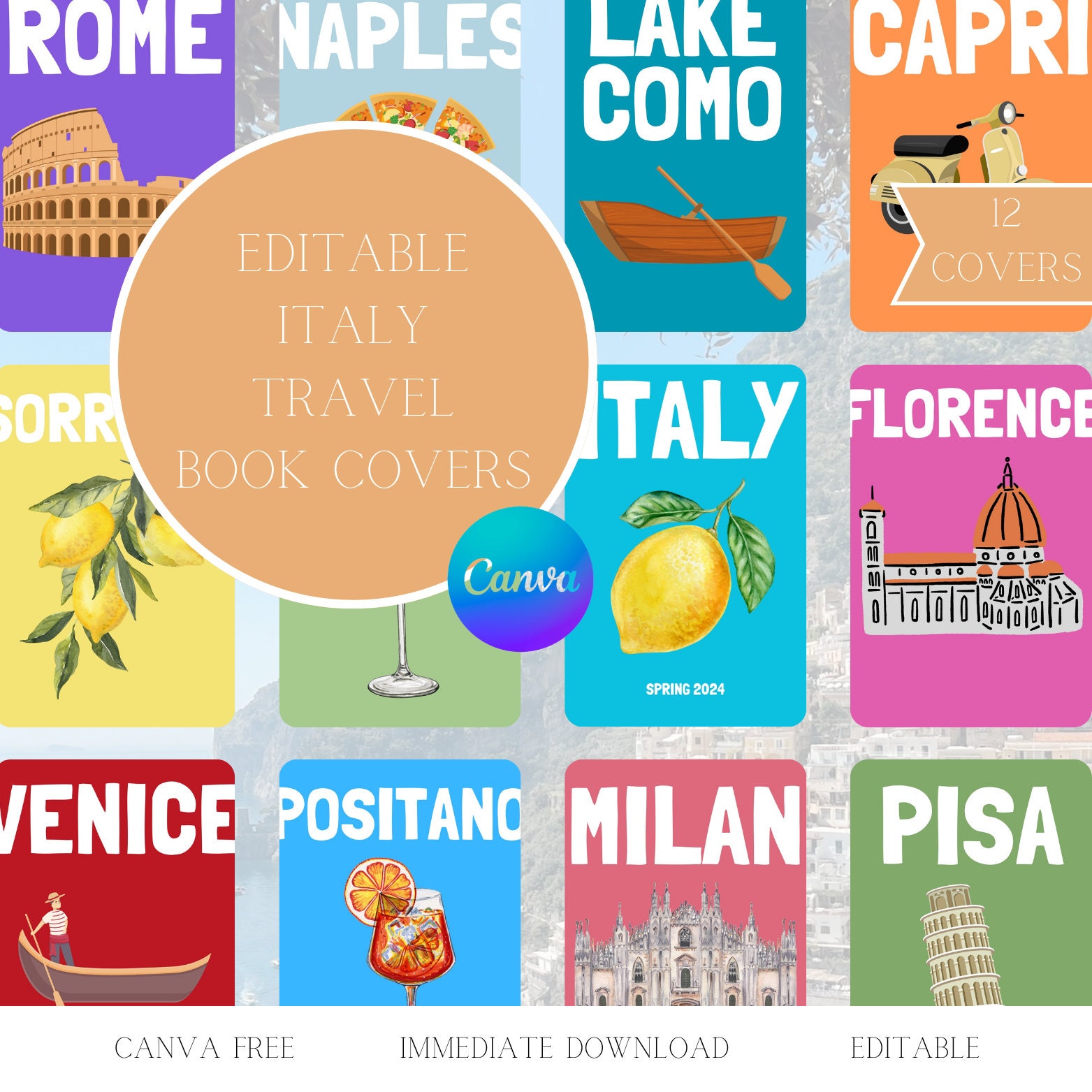 Italy Travel Photobook Covers | Customizable Coffee Book Table, Travel ...