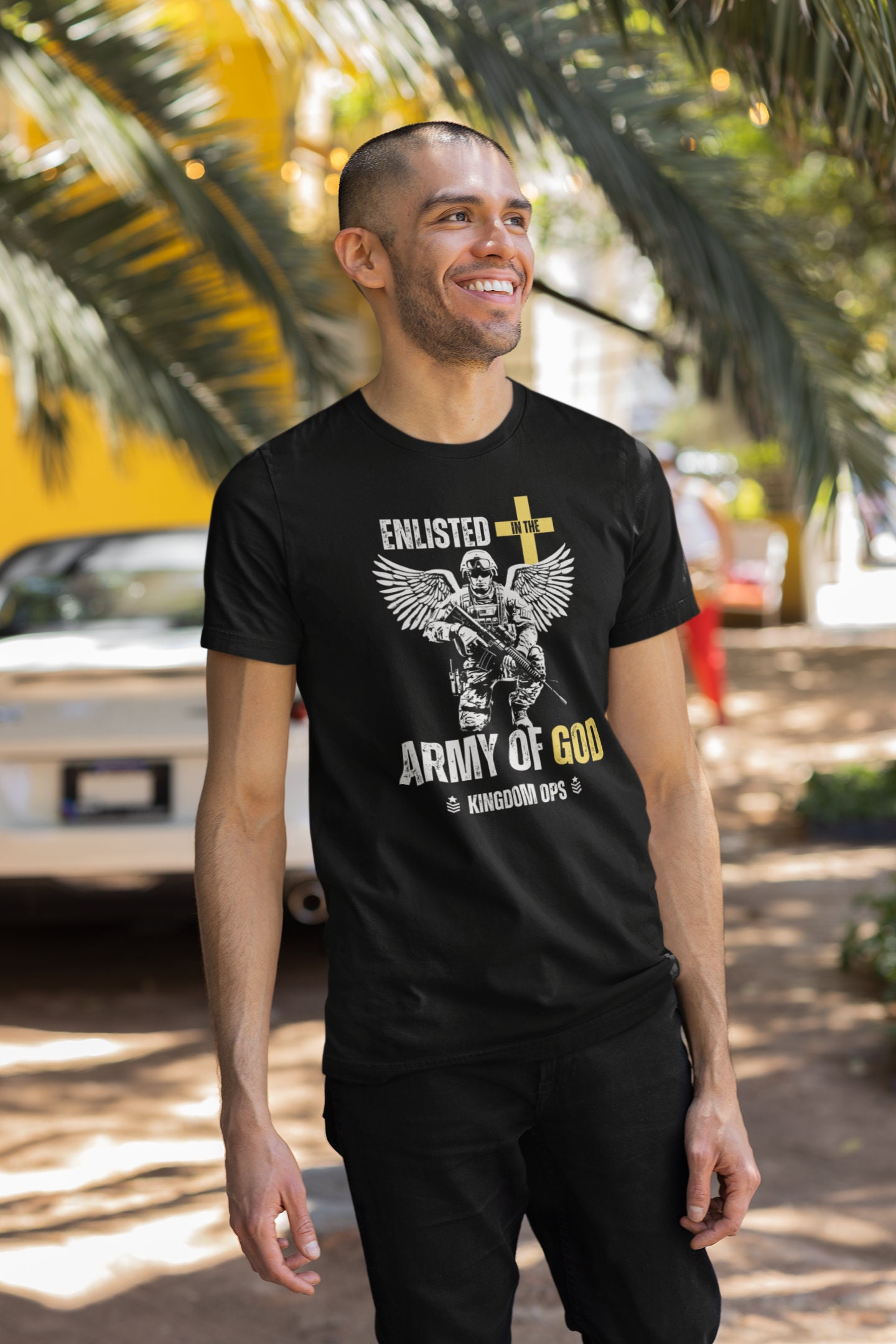 Enlisted in the Army of God Tshirt Special Kingdom Ops Forces Soilder ...