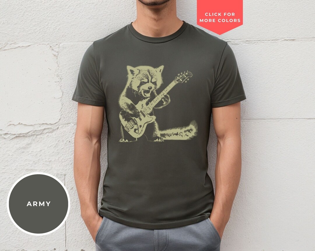 Red Panda Playing Guitar Shirt, Im Just a Girl Who Loves Red Pandas ...
